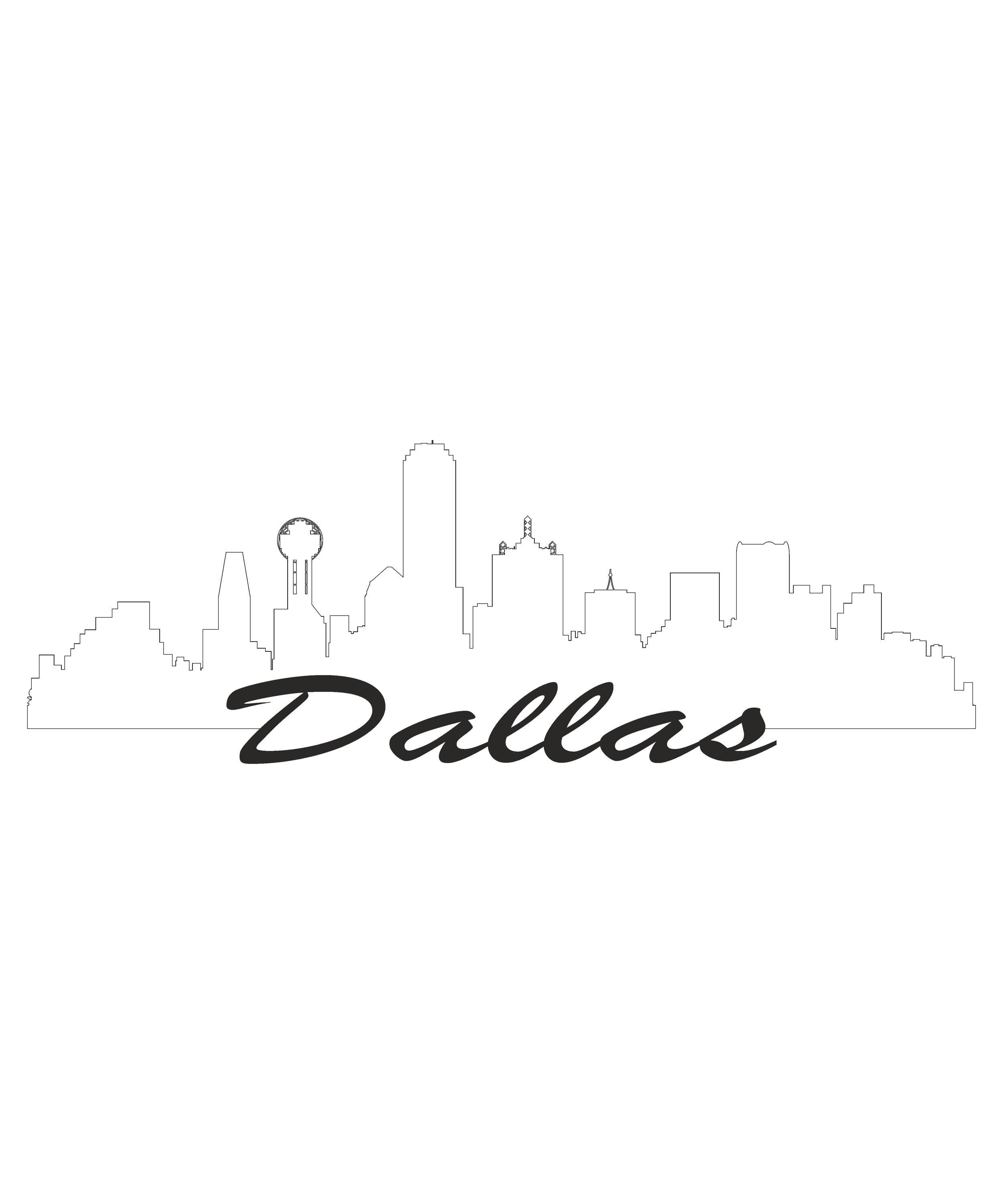 Dallas Skyline Svg, Dallas Svg, Texas Svg, Png, Instant Download ...