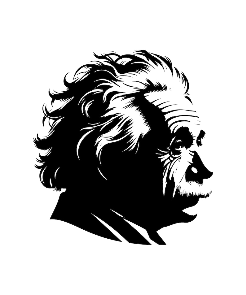 Albert Einstein Svg, Albert Einstein Silhouette, Albert Einstein Cut ...