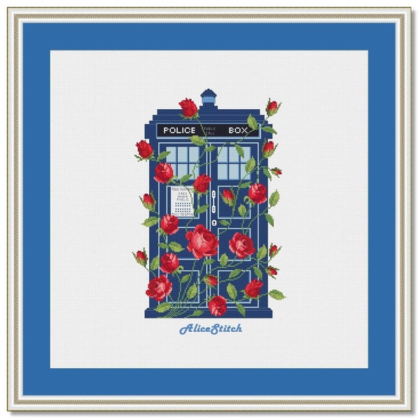 Tardis Cross Stitch - Etsy