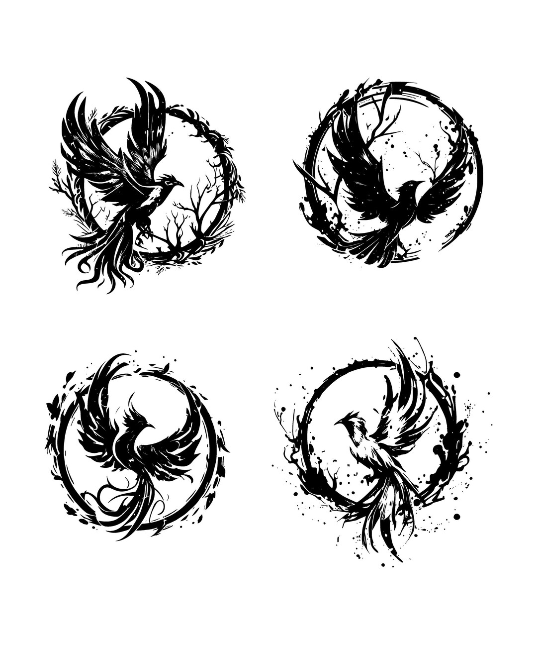 Phoenix Svg, Phoenix Bird Svg, Phoenix Silhouette, Phoenix Cricut, Fire ...