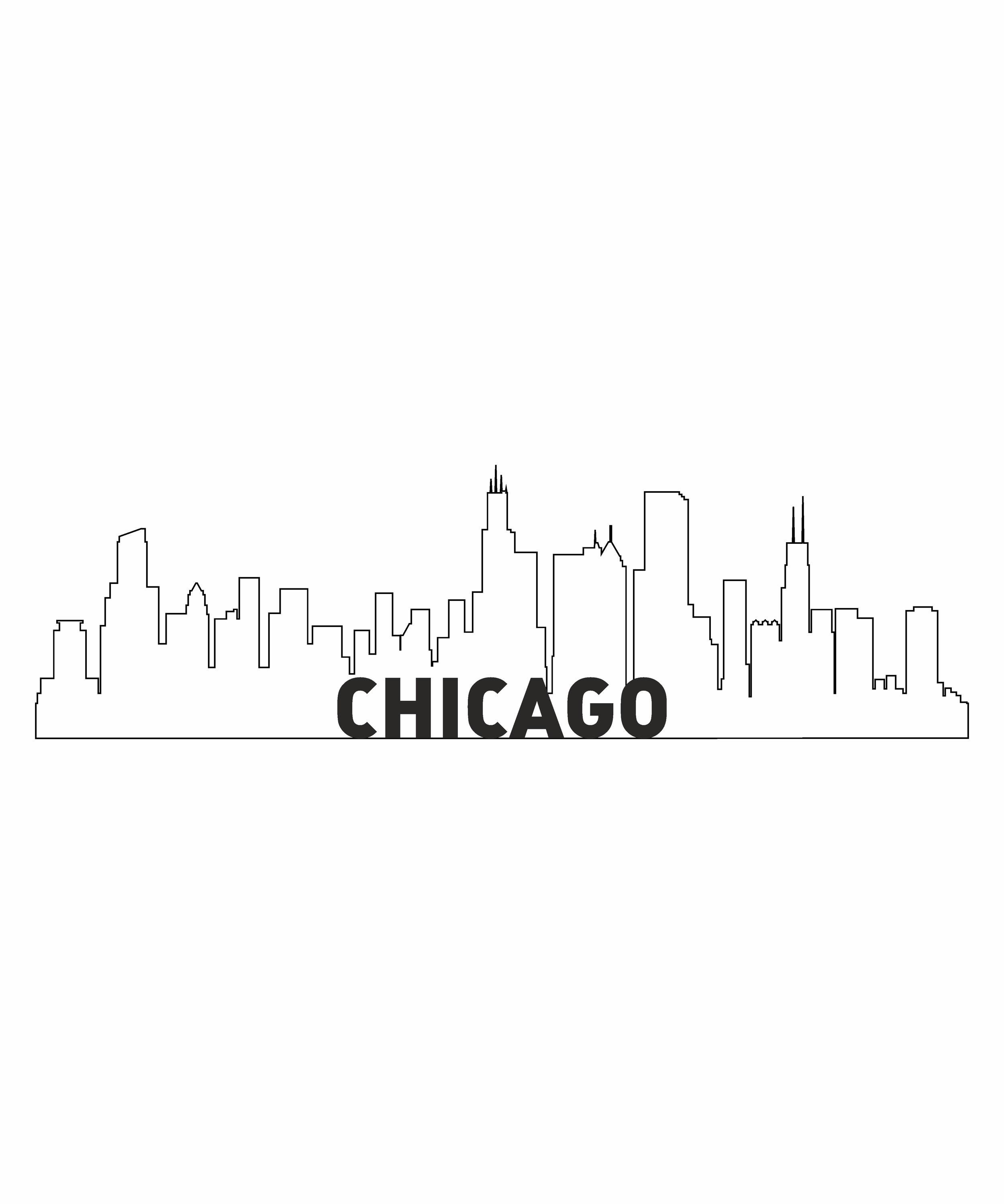 Chicago Illinois Skyline Svg, Png, Chicago Design, Chicago Illinois ...