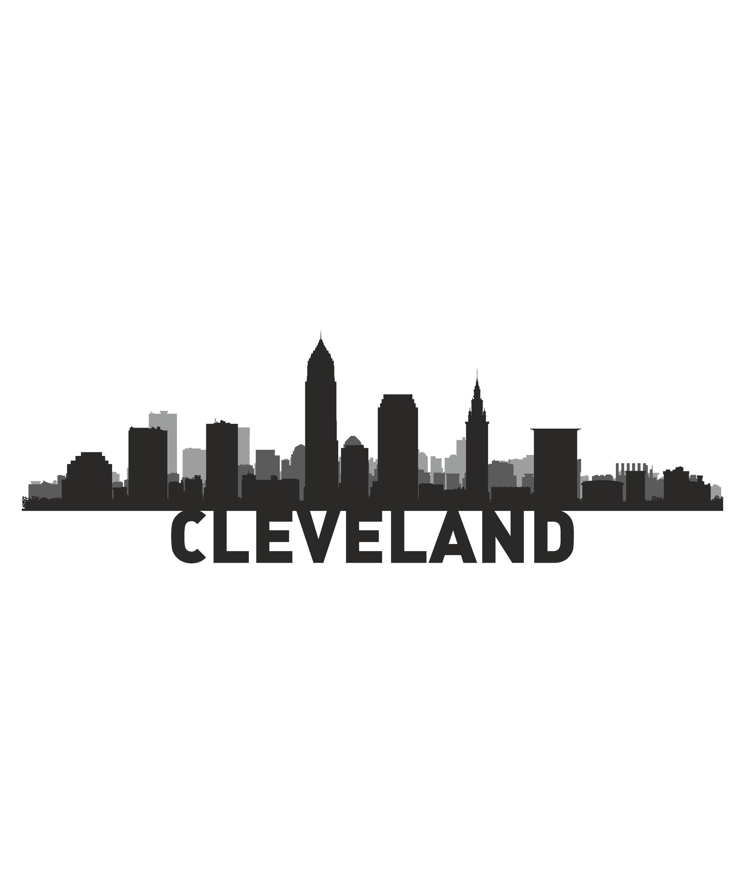 Cleveland Skyline SVG, Cleveland SVG, Cleveland Skyline Silhouette, Png ...