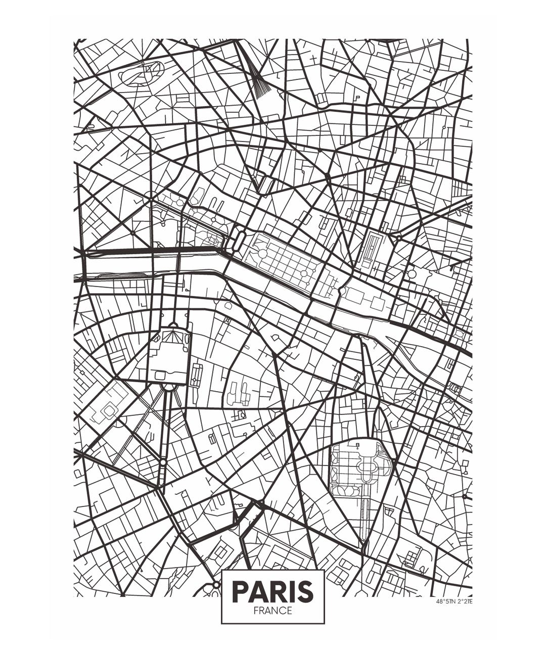 Paris Svg,png,cdr,ai,eps,dxf, Paris Map, Paris Art, Street Network ...
