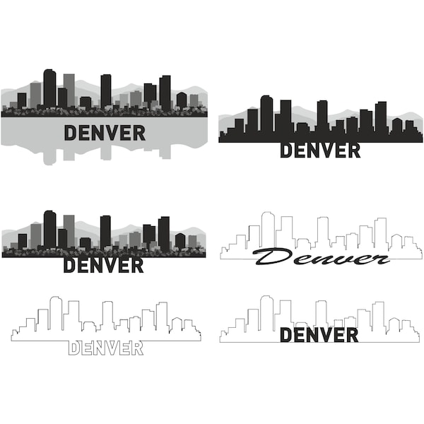 Denver Skyline - Etsy