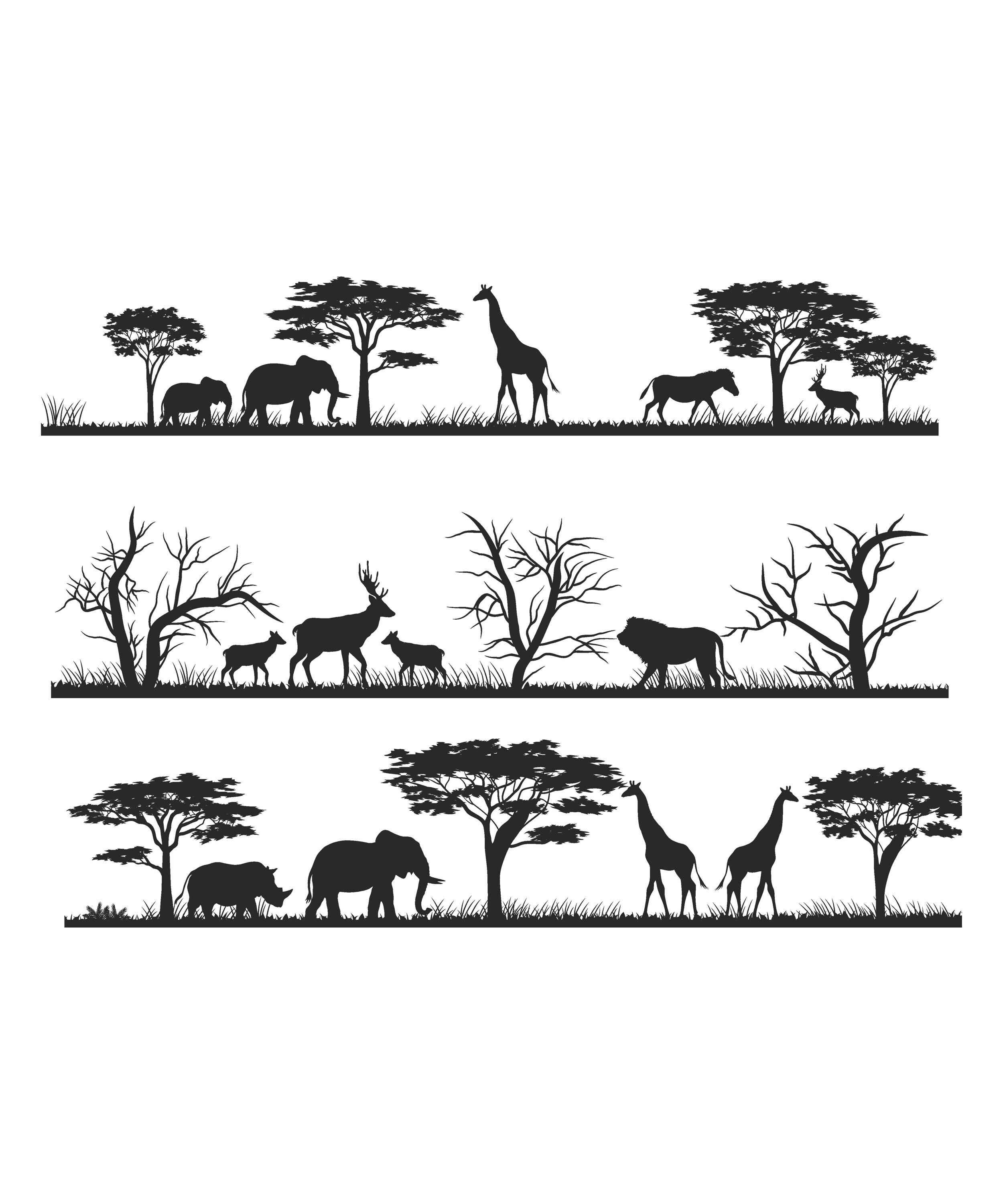 African Savanna Svg, Safari SVG, Wildlife Scene, Savanna Svg, Africa ...