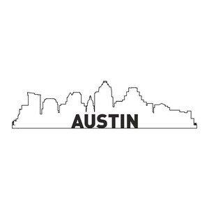 Austin Skyline SVG, Texas Silhouette, Texas Png, Austin Texas Vector ...