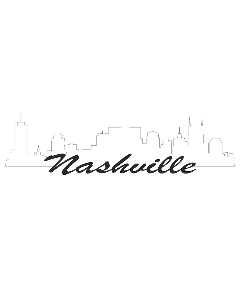Nashville Skyline SVG, Nashville SVG, Nashville PNG, Nashville Vector ...