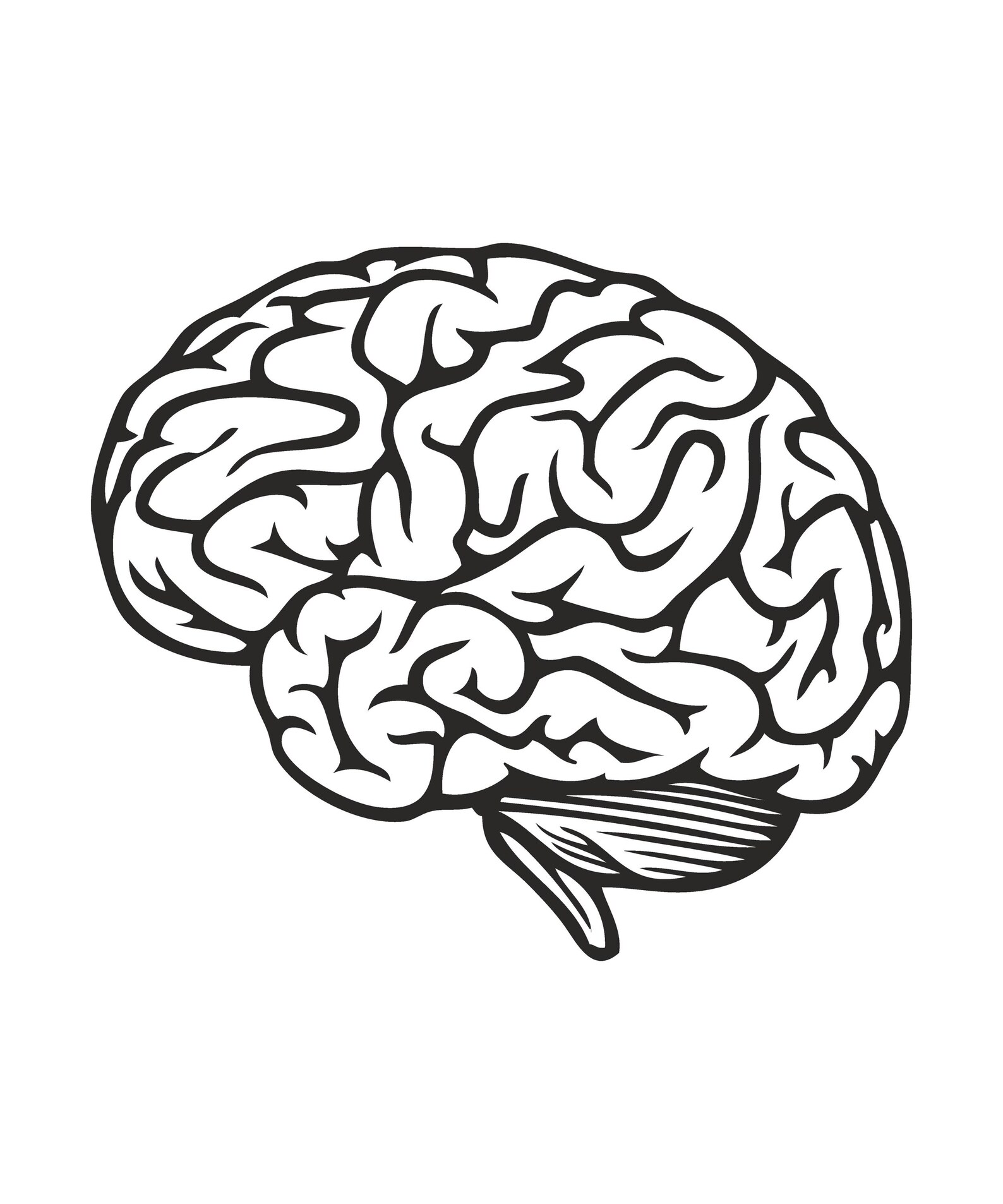 Brain SVG, Brain Clipart, Brain Cut File, Brain Stencil, Brain Cricut ...