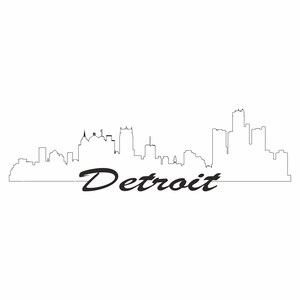 Detroit Skyline SVG, Detroit SVG, Detroit PNG, Detroit Michigan Vector ...
