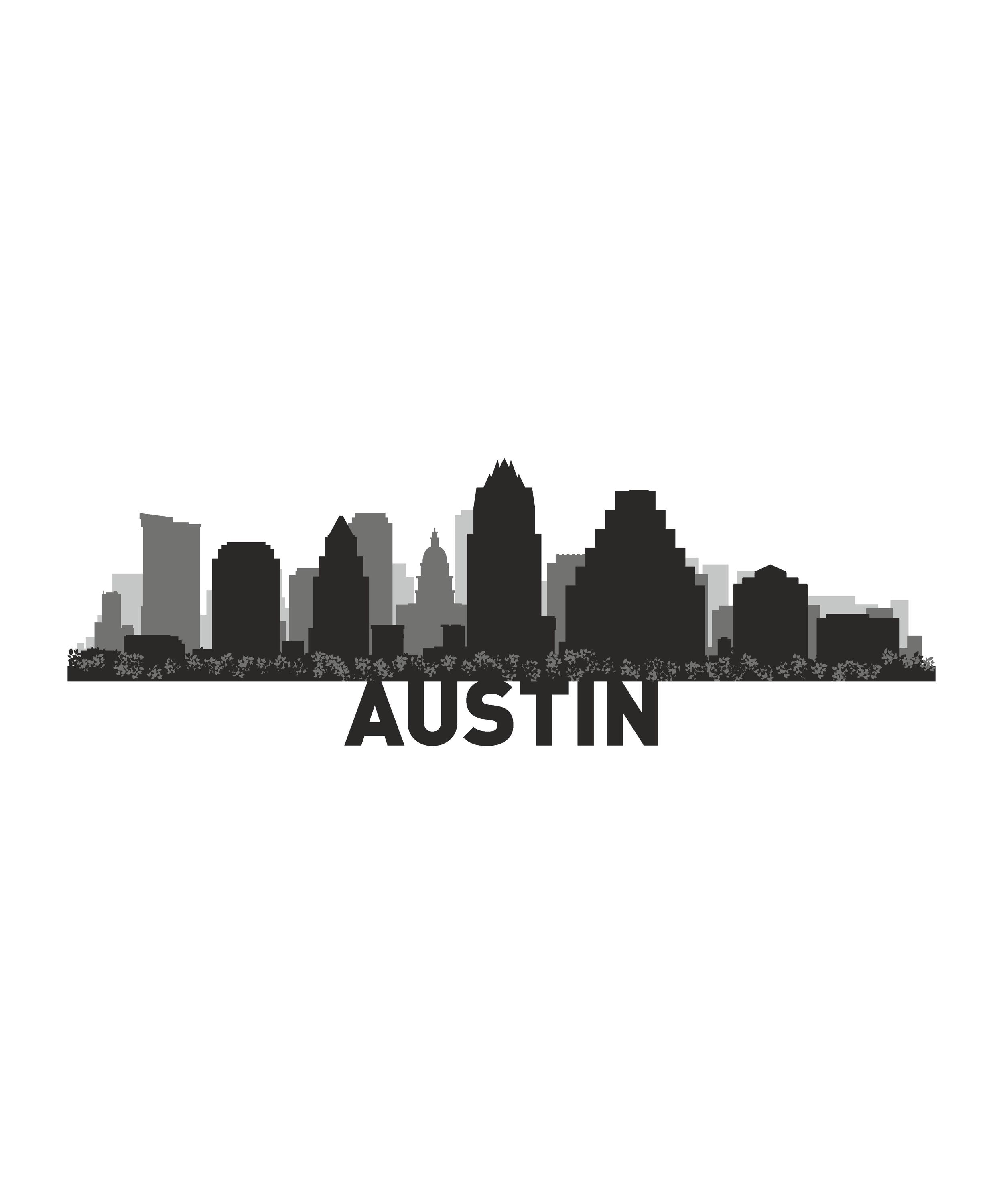 Austin Skyline SVG, Texas Silhouette, Texas Png, Austin Texas Vector ...
