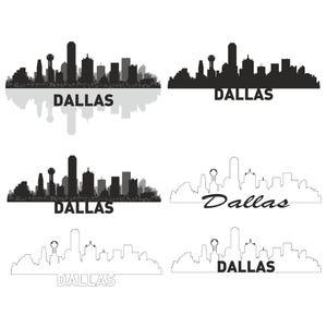 Dallas Skyline Svg, Dallas Svg, Texas Svg, Png, Instant Download ...