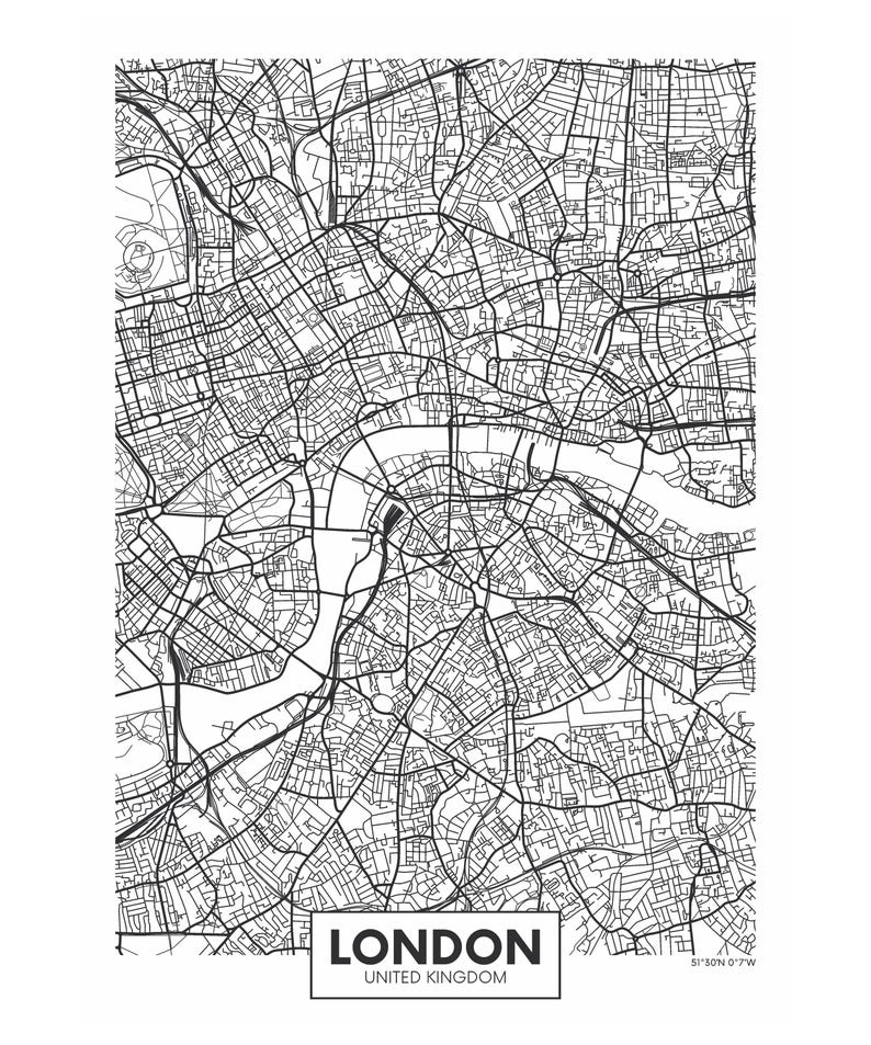 London Svg,png,cdr,ai,eps,dxf, London Map, London Art, Street Network ...