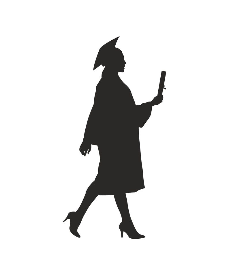Graduation SVG, Graduate SVG, Graduation Silhouette, Student Svg ...