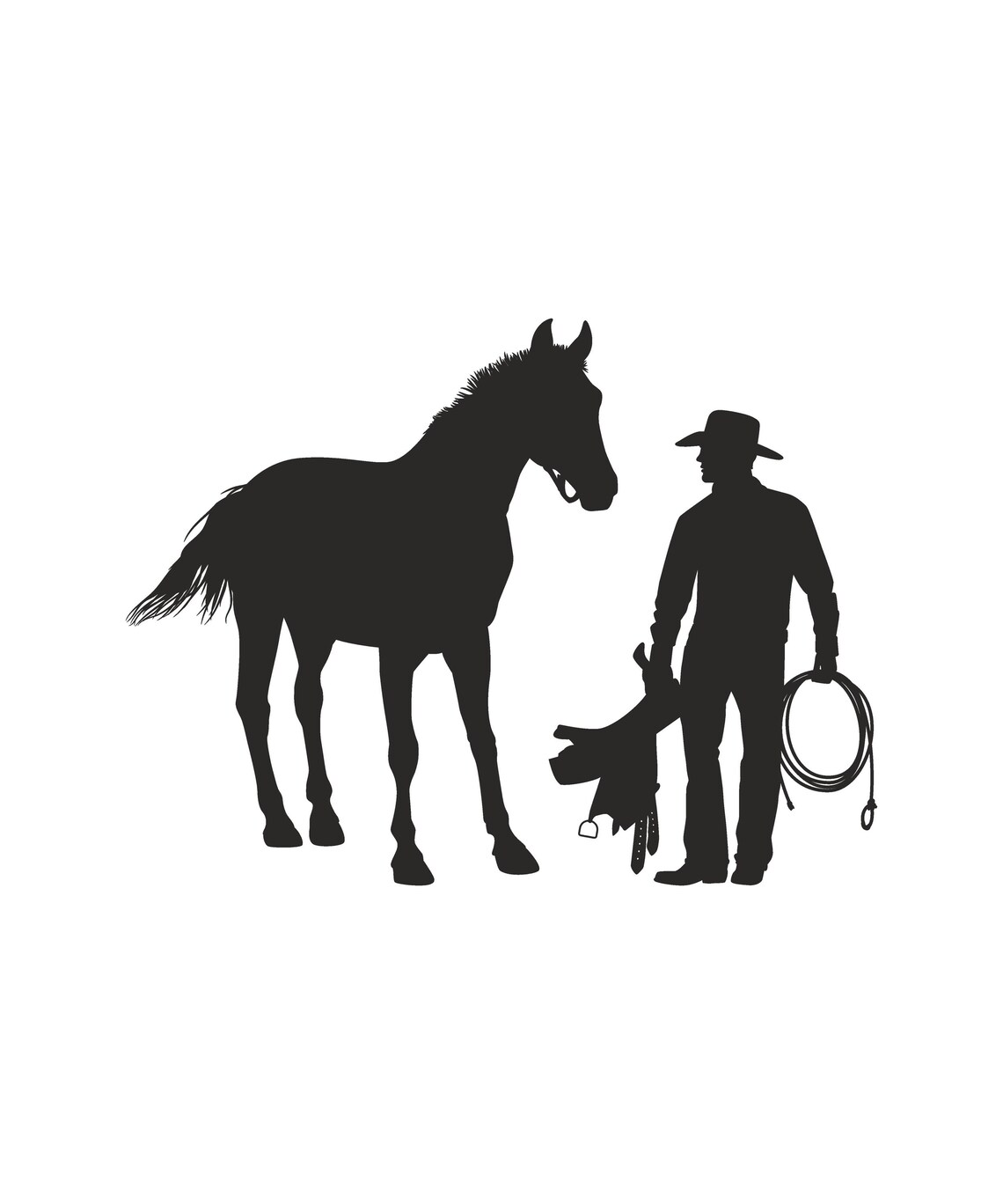 Cowboy SVG, Western Svg, Cowboy Silhouette,wild West Svg, Ranch Cowboy ...