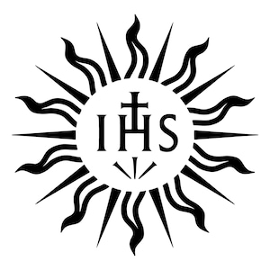 IHS Symbol Svg, the Jesuits Svg, Catholic Symbol Wall Art, Catholic Art ...