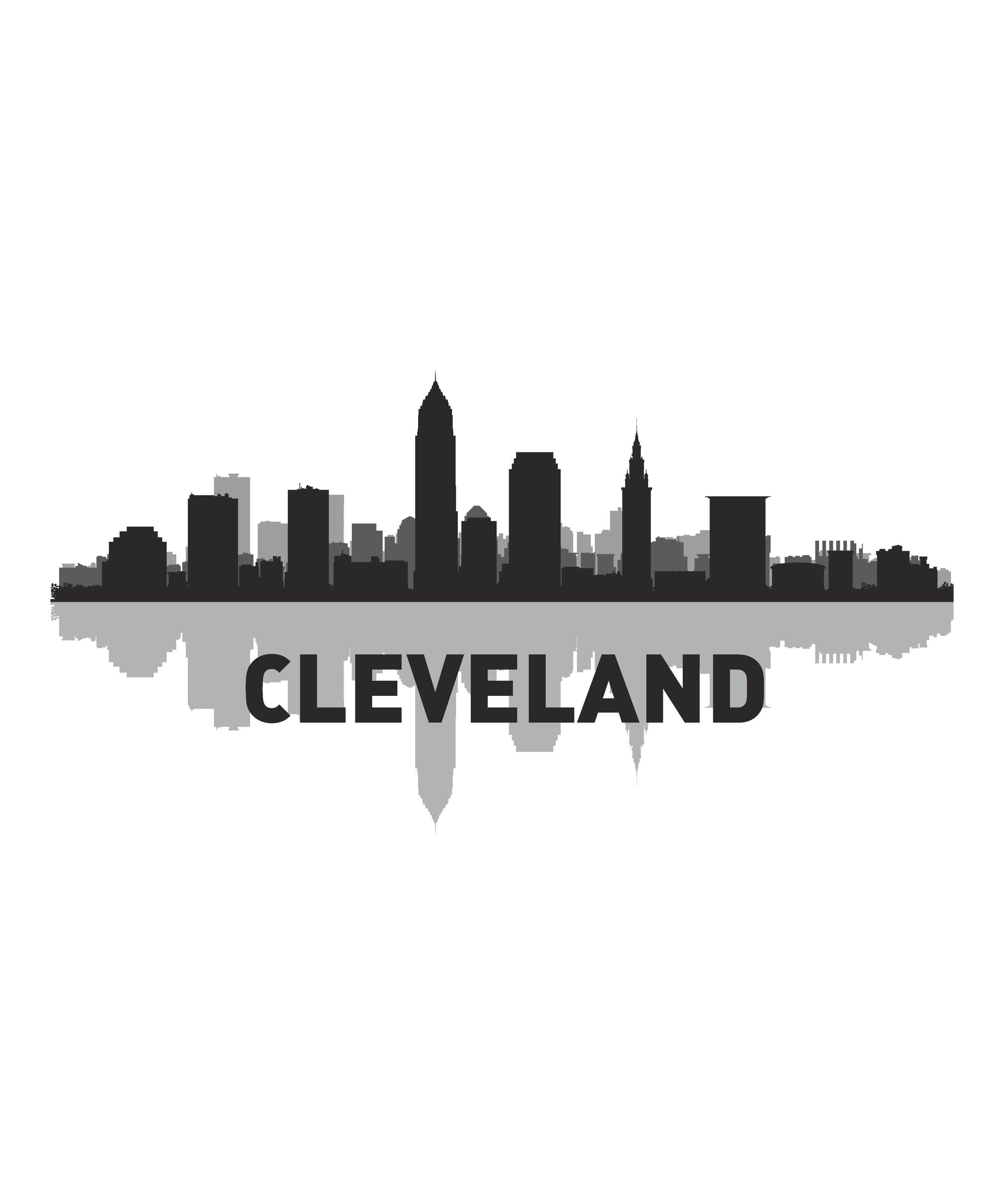 Cleveland Skyline SVG, Cleveland SVG, Cleveland Skyline Silhouette, Png ...