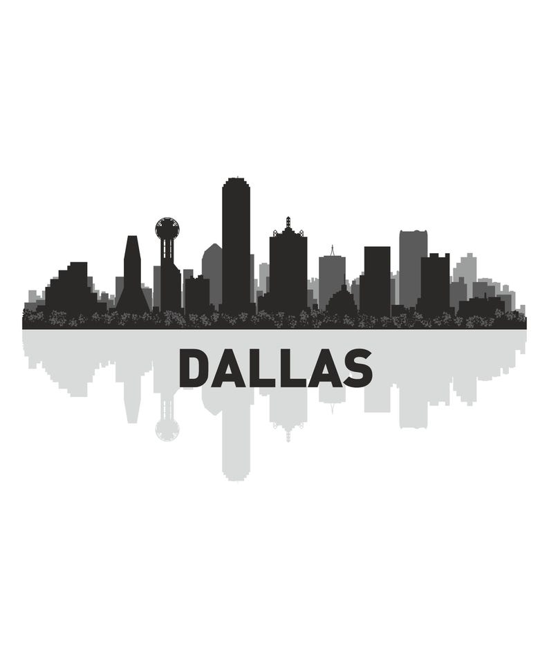 Dallas Skyline Svg, Dallas Svg, Texas Svg, Png, Instant Download ...