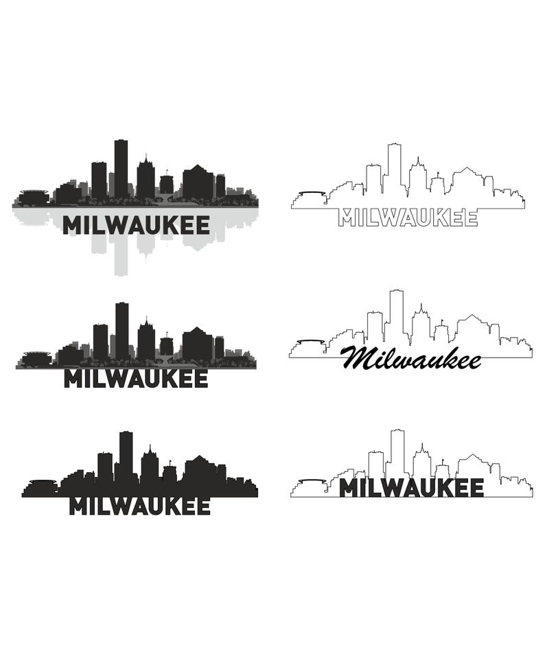 Milwaukee Skyline Svg, Milwaukee SVG, Milwaukee PNG, Milwaukee Vector ...