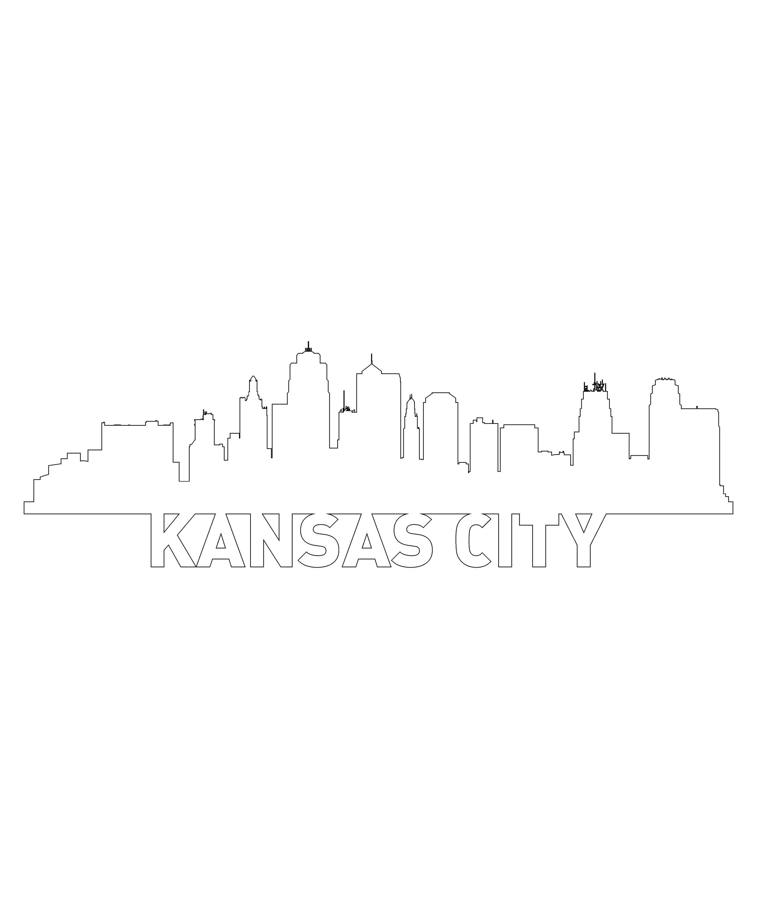 Kansas City Skyline SVG, Kansas Skyline, Kansas Silhouette, Kansas City ...