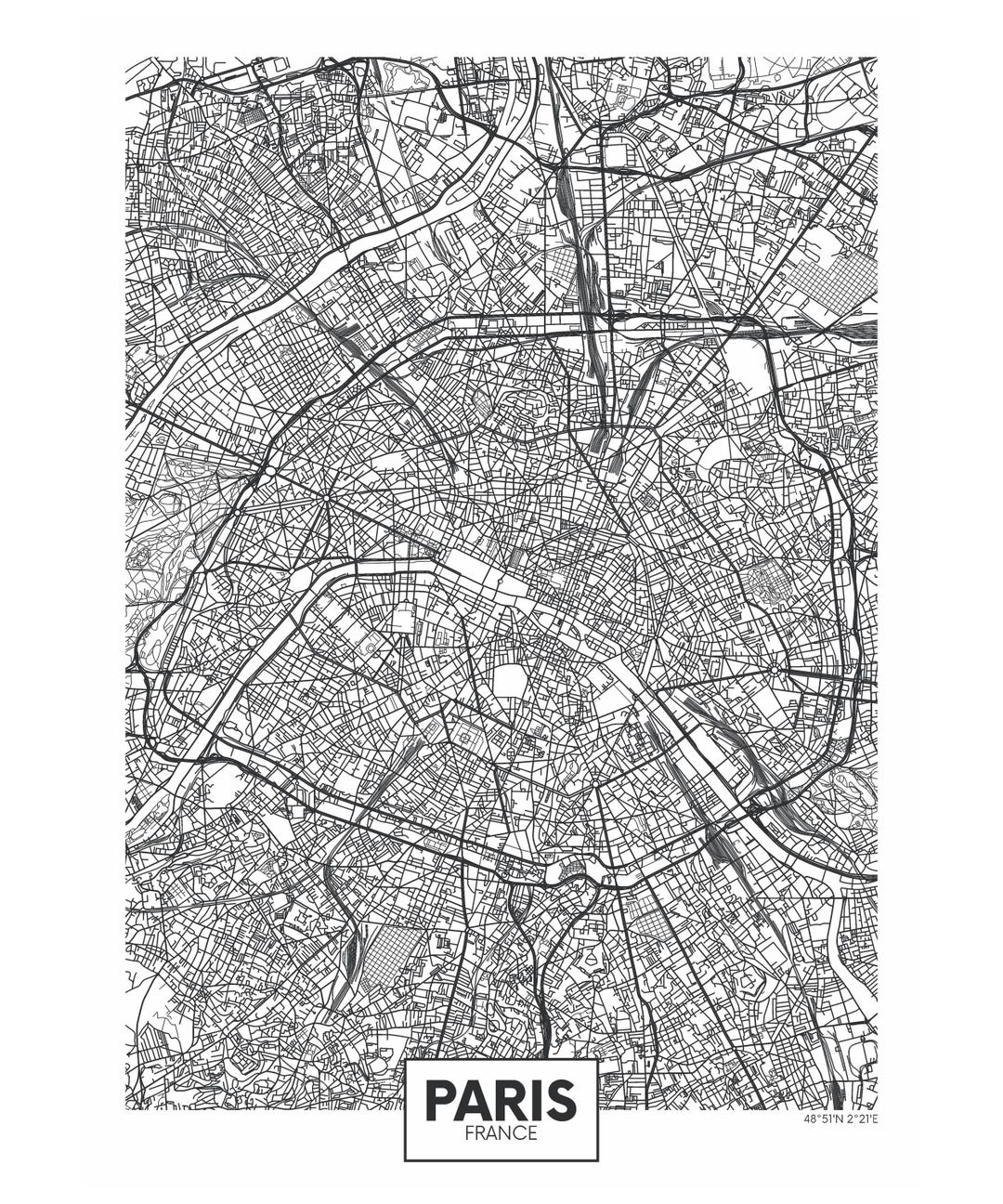 Paris Svg,png,cdr,ai,eps, Paris Map, Paris Art, Street Network Paris ...