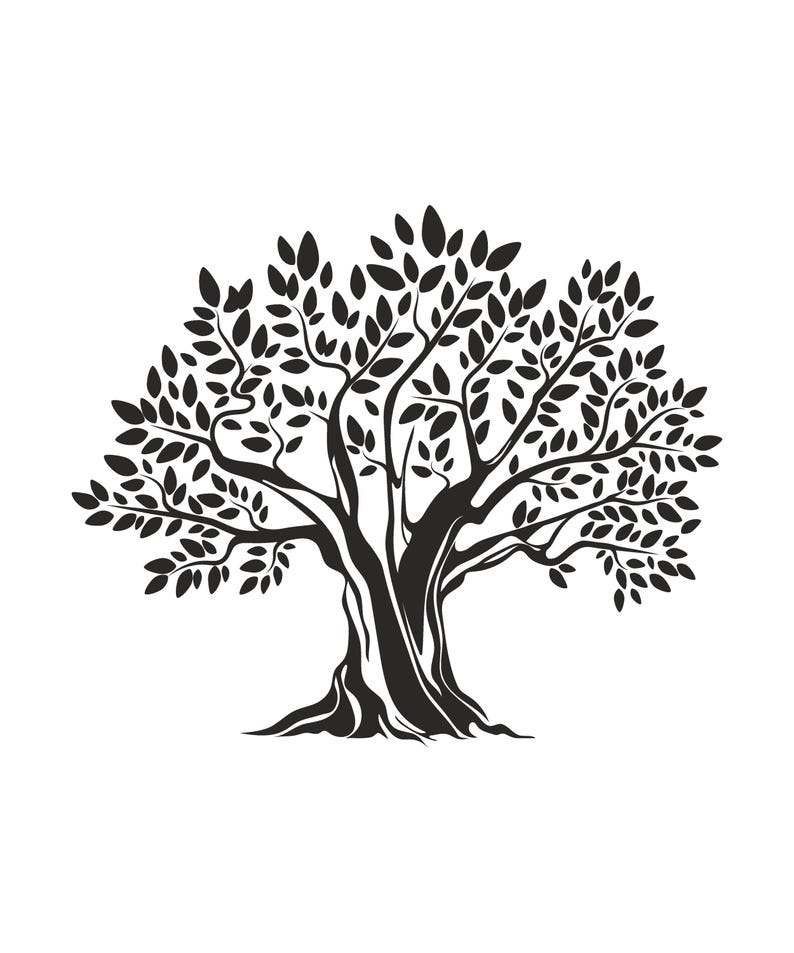 Tree Silhouette Svg,forest Silhouette,tree Svg,big Tree Svg, Tree Cut ...