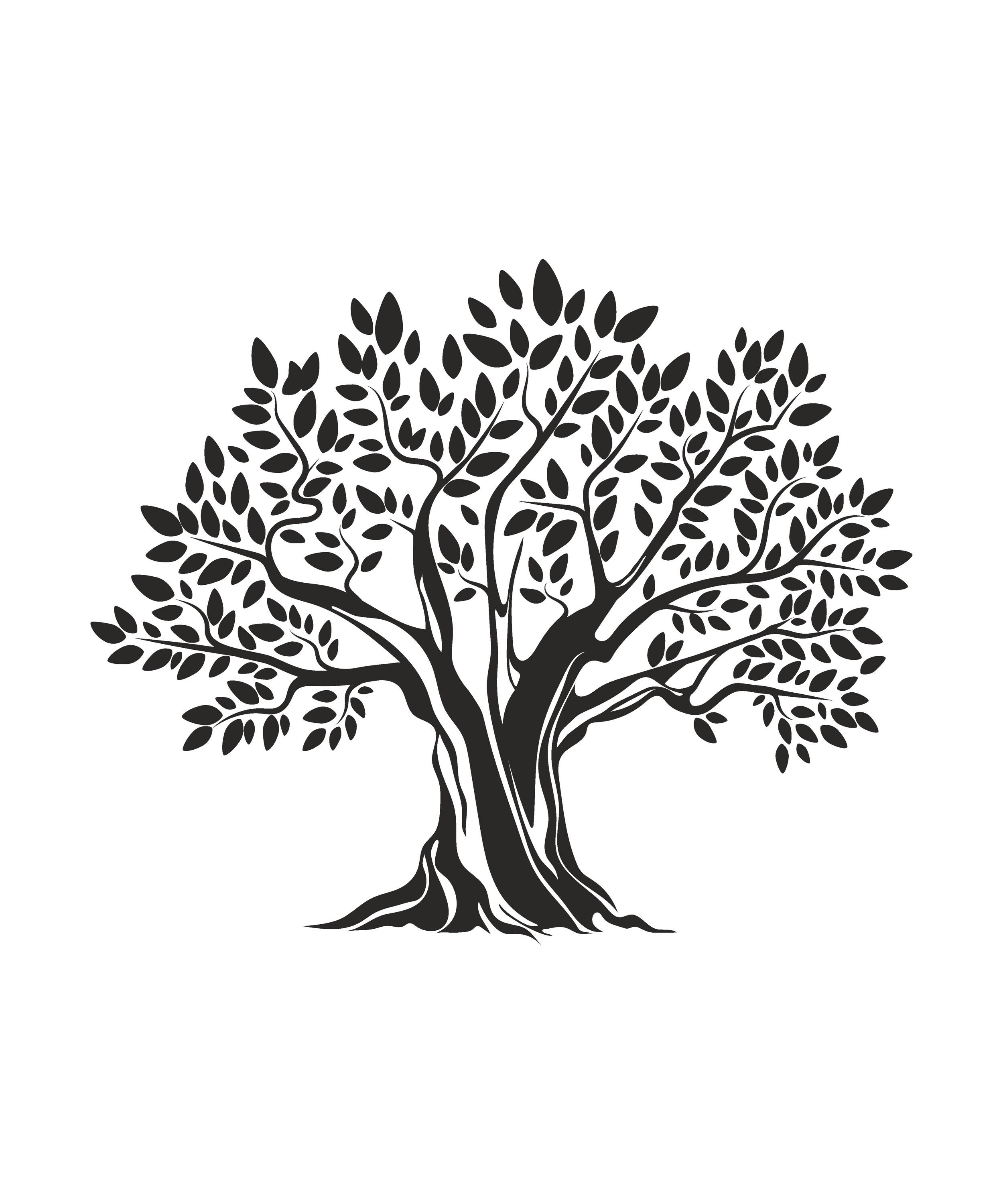 Tree Silhouette Svg,forest Silhouette,tree Svg,big Tree Svg, Tree Cut ...