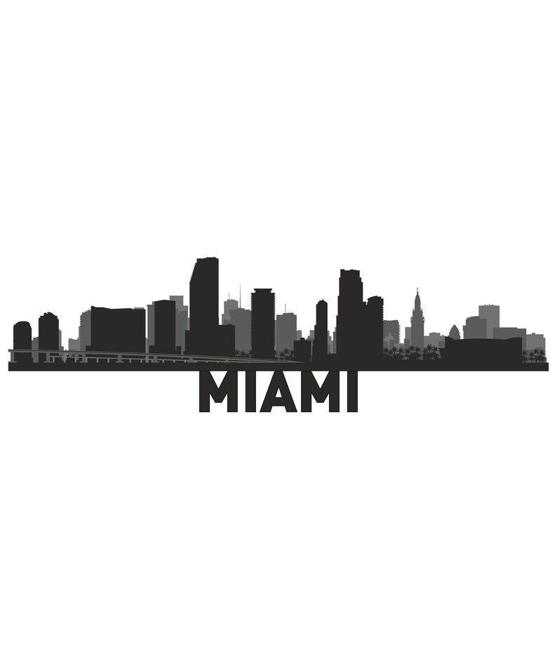 Miami Skyline SVG, Miami SVG, Miami PNG, Miami Vector, Florida Svg ...