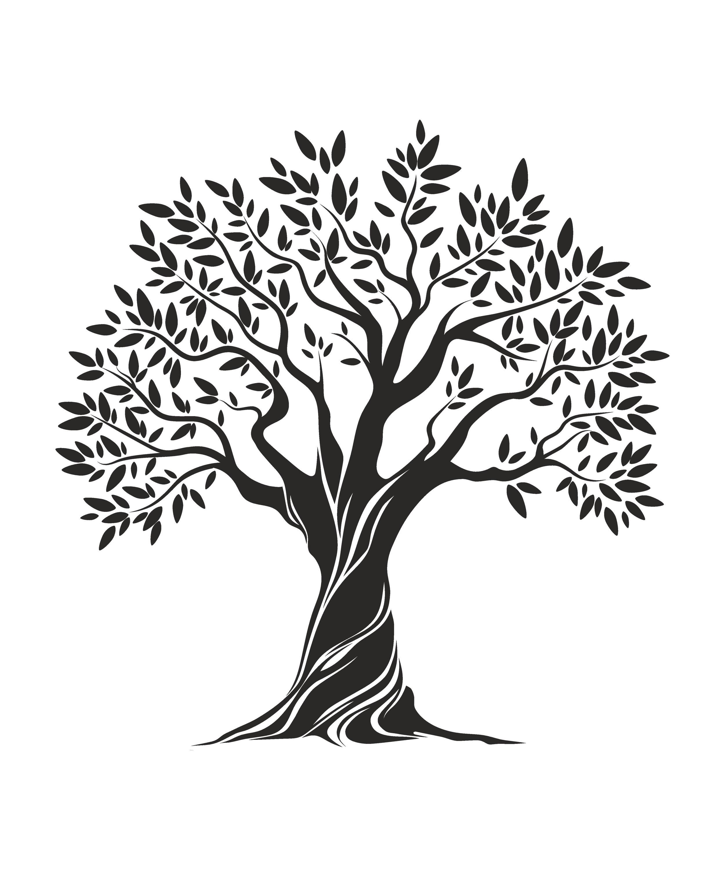 Tree Silhouette Svg,forest Silhouette,tree Svg,big Tree Svg, Tree Cut ...