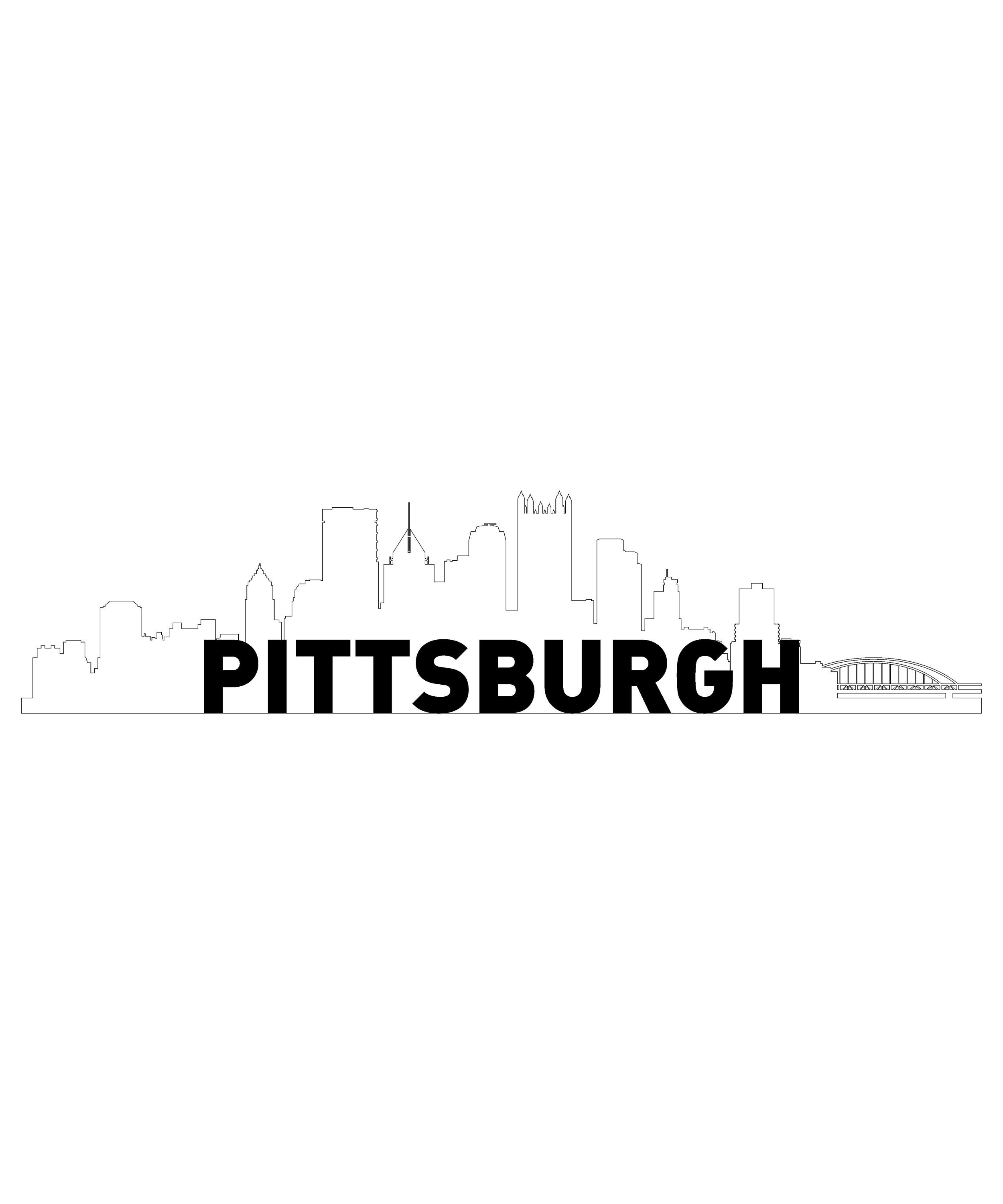 Pittsburgh Skyline SVG, Pittsburgh SVG, Pittsburgh PNG, Pittsburgh ...