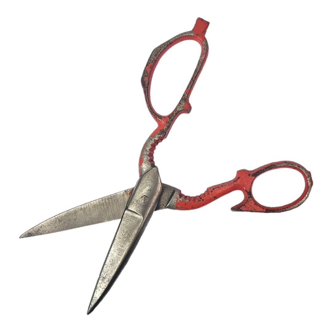Vintage Red Handle Multi-use Kitchen Utility Scissors With Nut Cracker ...