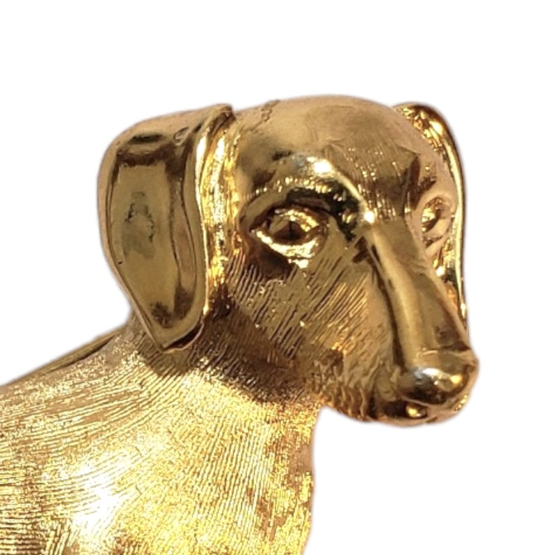 Vintage 1960s SIGNED Crown Trifari Dachshund Brooch Weiner Dog Gold ...