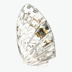 Vintage Full Lead Crystal Quartz Shell Clock Paperweight by Lenox - Etsy