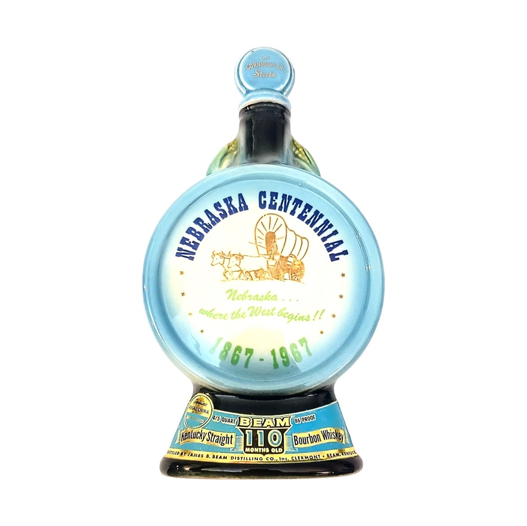 Vintage 1967 Genuine Jim Beam 750ml Nebraska Centennial Decanter ...