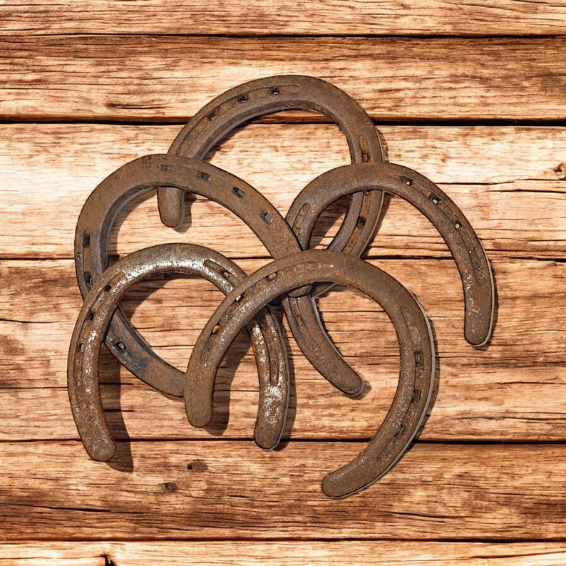 Qty1 - Vintage 1960s Rustic Diamond Hot Forged Horseshoes – Authentic ...