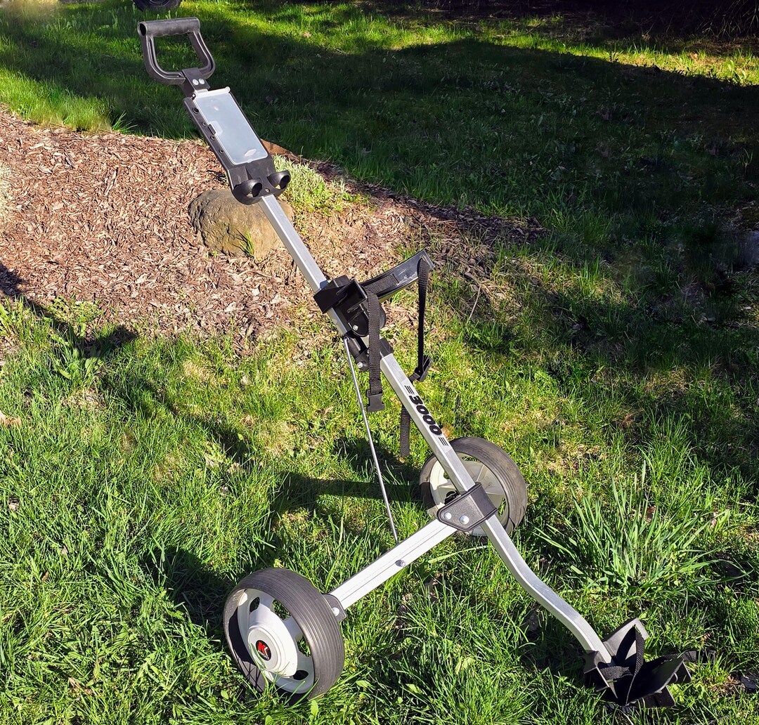 Vintage Knight 3000 Folding Golf Push-pull Cart - 2 Wheel Bag Carrier ...