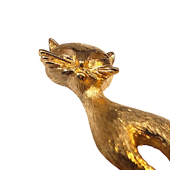 Vintage Signed 1970s Monet Kitty Cat Figural Brooch i… - Gem