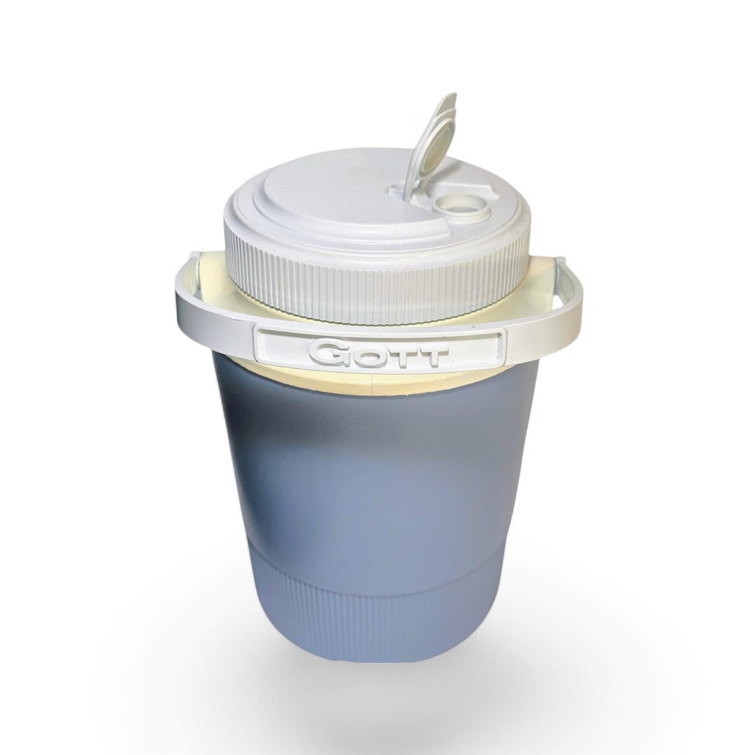 Vintage 1980s GOTT 1/2 Gallon Water Cooler #1502 Light Blue / Slate ...