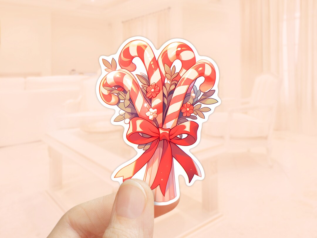 Candy Canes Sticker, Christmas Stickers, Journal Stickers, Christmas ...