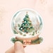 Cute Christmas Tree Snow Globe Sticker, Waterproof Vinyl, Christmas ...
