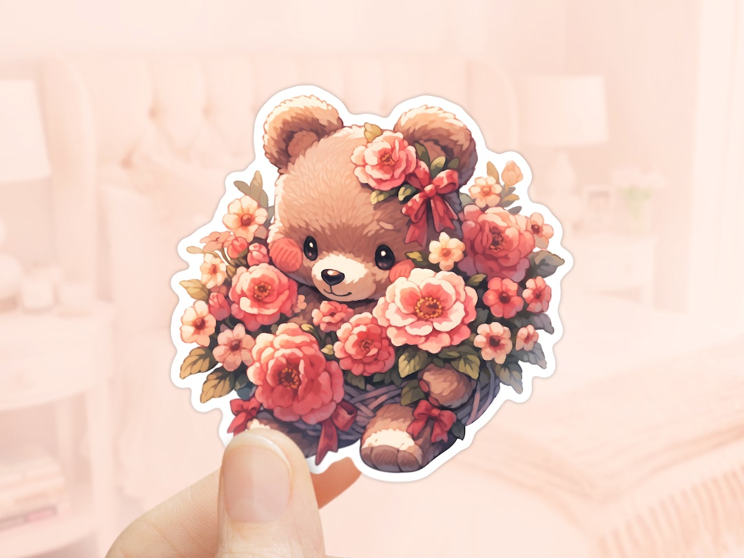 Pegatina de oso de San Valentín, pegatinas de Stanley, pegatina de ...