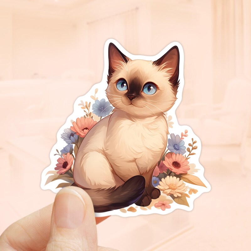Siamese Cat Stickers - Etsy