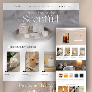 Shopify Clean Candle Website Template, Shopify Website Template for ...