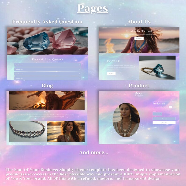Luxury Spiritual Shopify Theme Template Unique Ecommerce Website Design ...