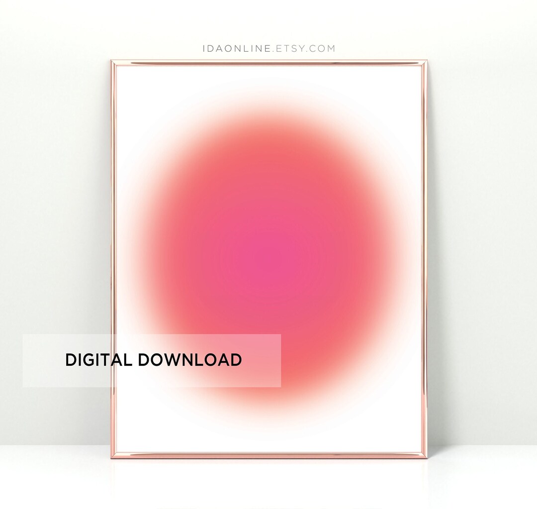 Gradient Printable Aesthetic Poster Gradient Print Aura Energy ...