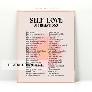 Daily Affirmations Printable, Self Love Affirmations, Manifest Print ...