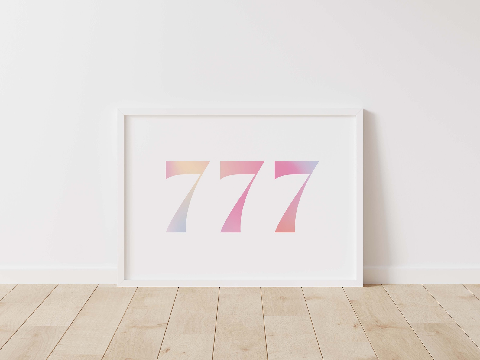 777 Manifest Printable Angel Numbers Gradient Print Aura Poster ...