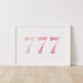 777 Manifest Printable Angel Numbers Gradient Print Aura Poster ...