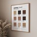 Coffee Guide Printable, Coffee Pantone, Coffee Color Chart Coffee ...