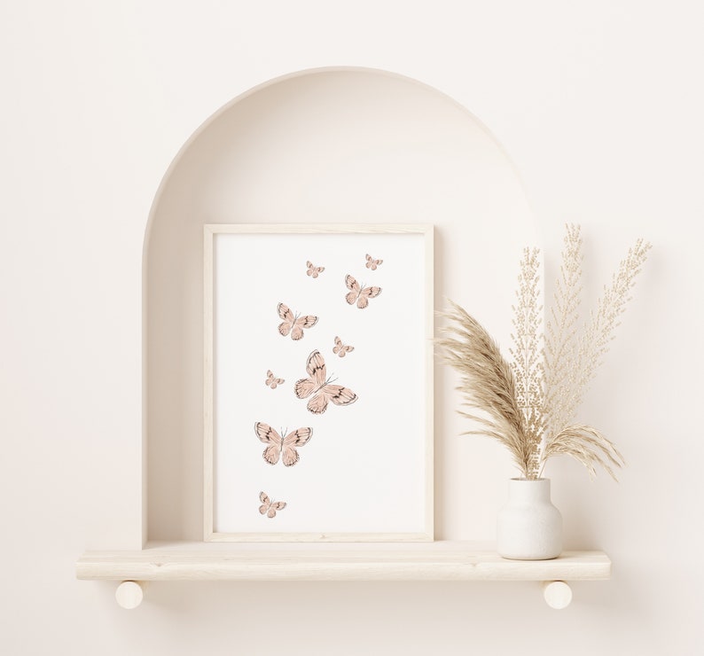 Boho Butterflies Boho Nursery Printable Butterfly Poster Dorm - Etsy