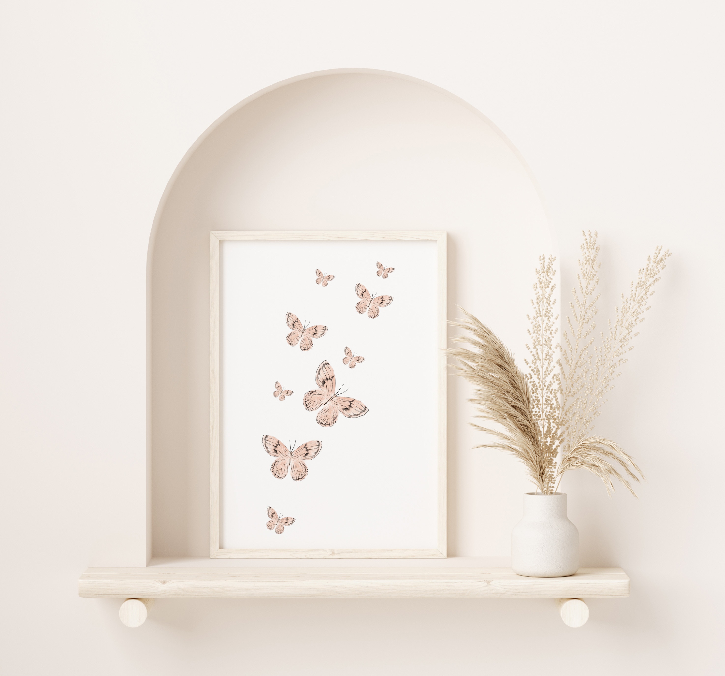 Boho Butterflies Boho Nursery Printable Butterfly Poster Dorm - Etsy